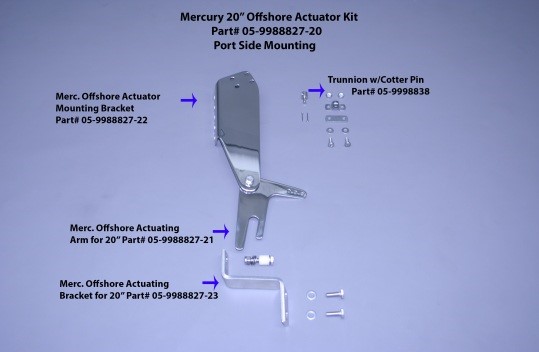 Mercury Standard Outboard Actuator Mounting Bracket (Port) | Marine ...
