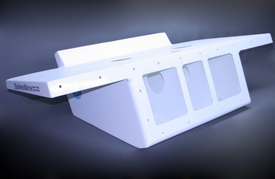 32” Twin Engine Bracket with 82” Wide Platform White -11 Degree ...